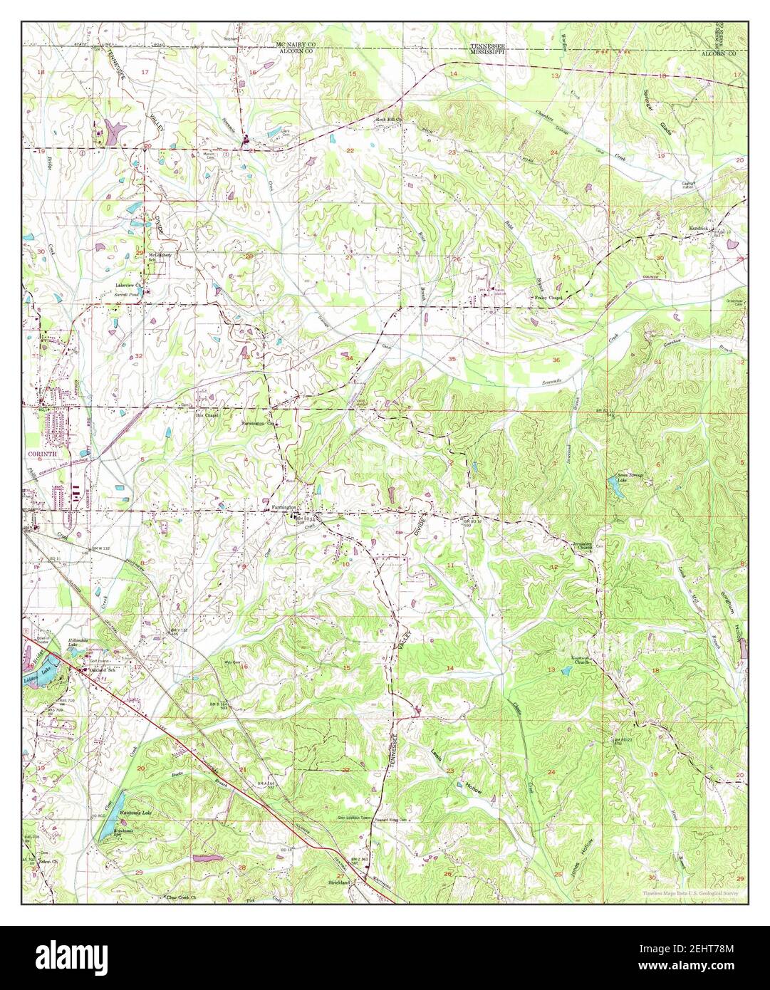Kendrick, Mississippi, map 1950, 1:24000, United States of America by ...
