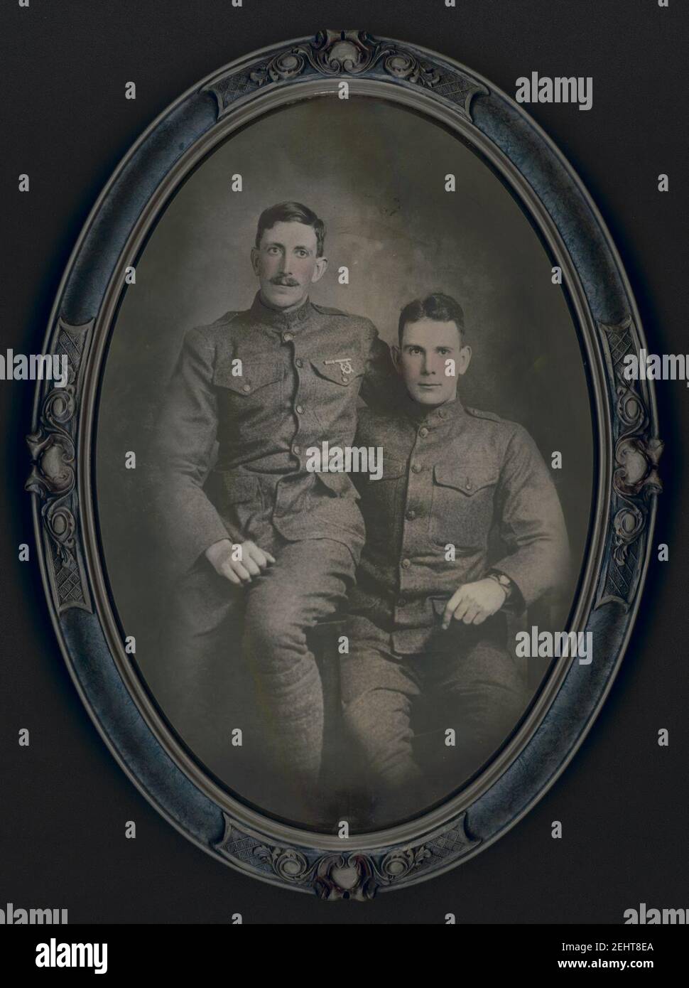 Paul G. and Robert R. Rugh, three-quarter length portrait, seated ...