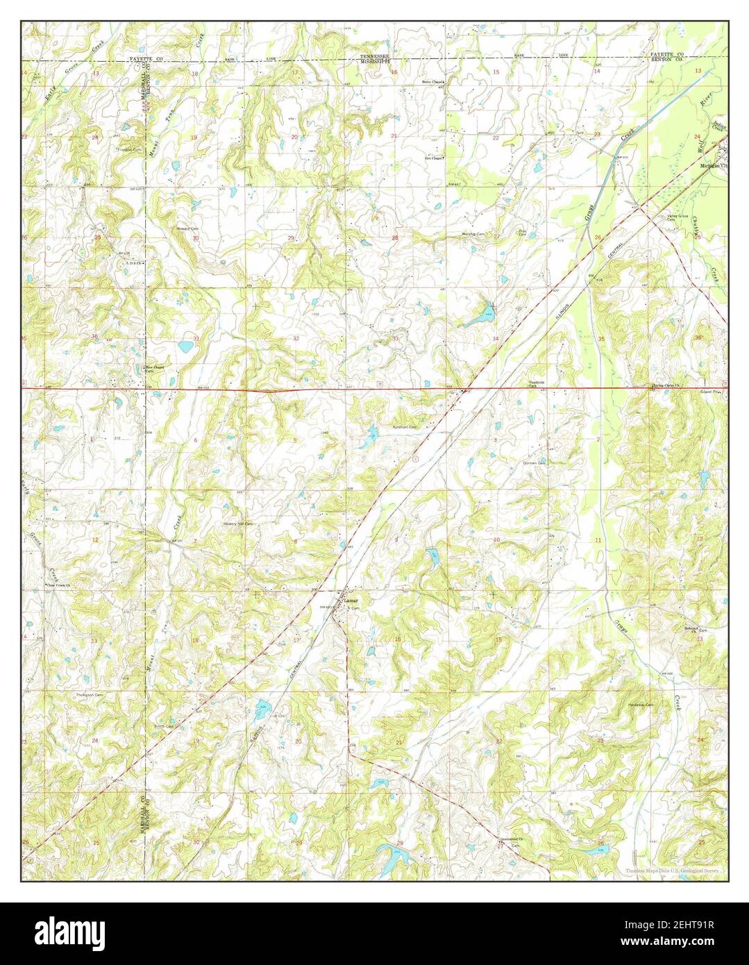 Map of lamar Cut Out Stock Images & Pictures - Alamy