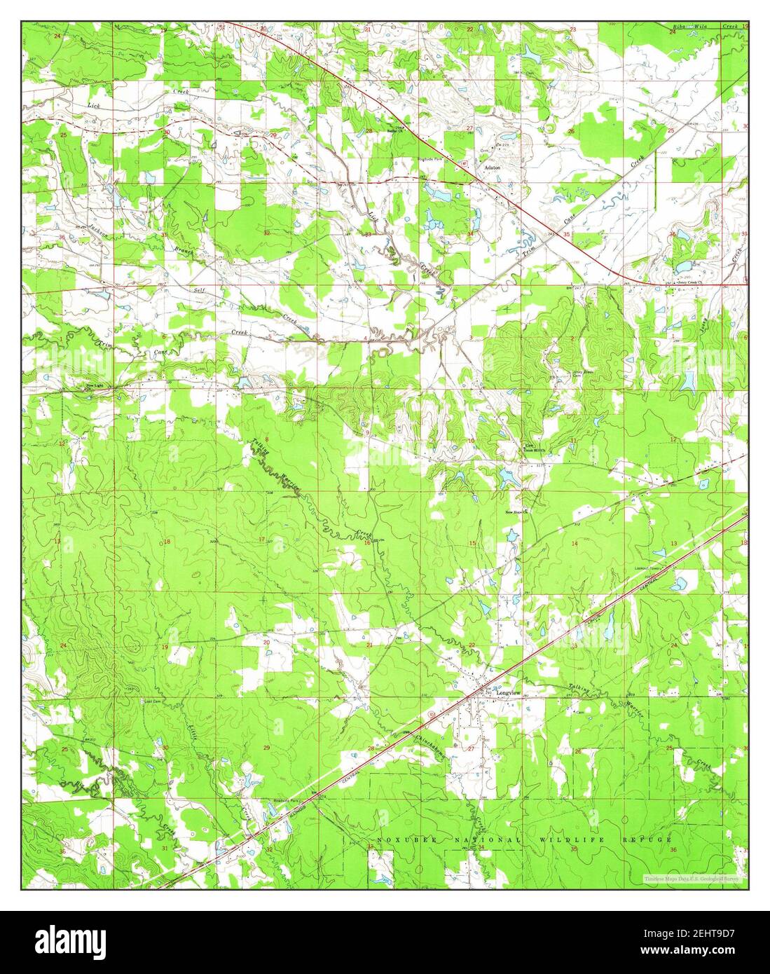 Longview, Mississippi, map 1965, 1:24000, United States of America by ...