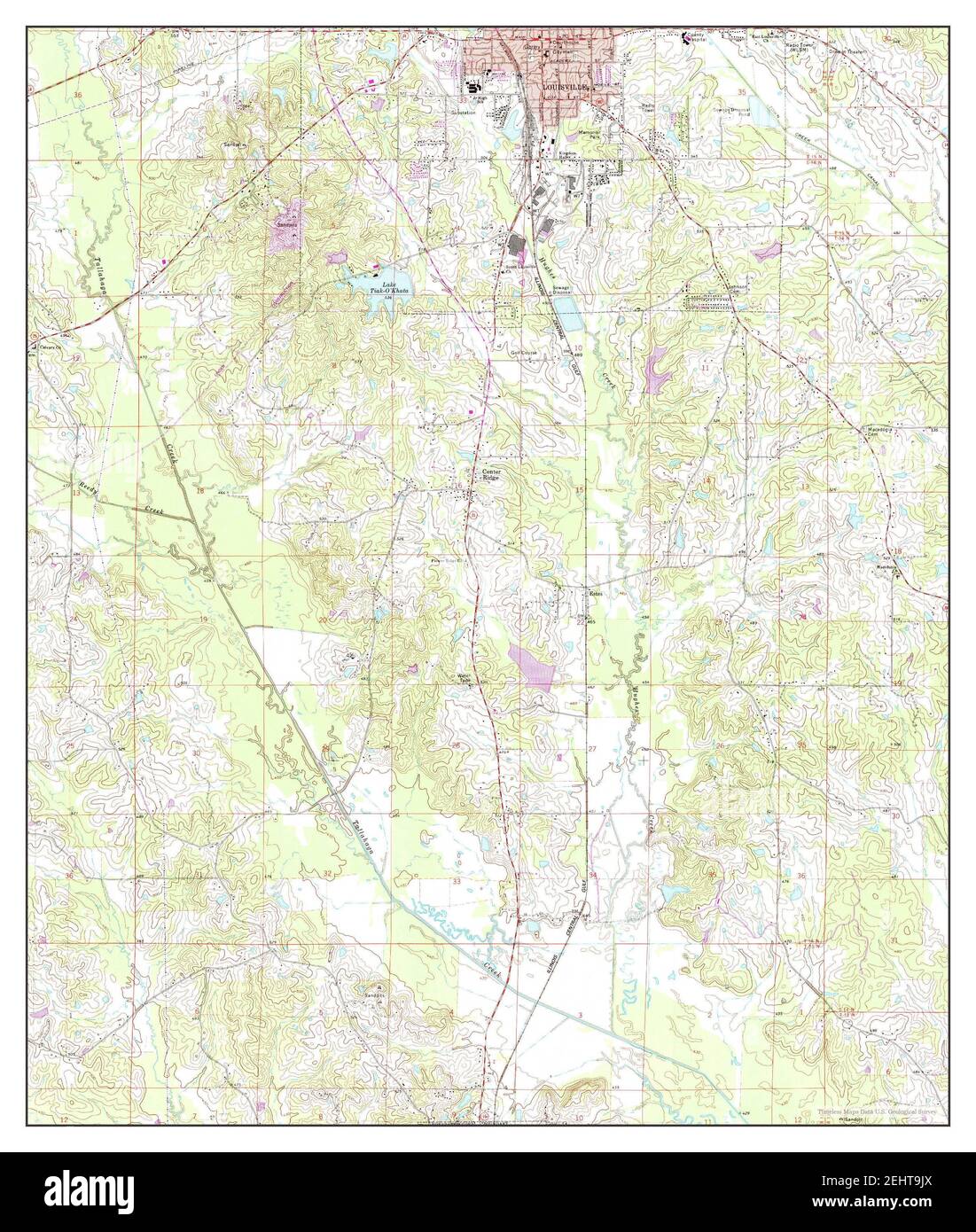 Map of louisville mississippi hi-res stock photography and images - Alamy