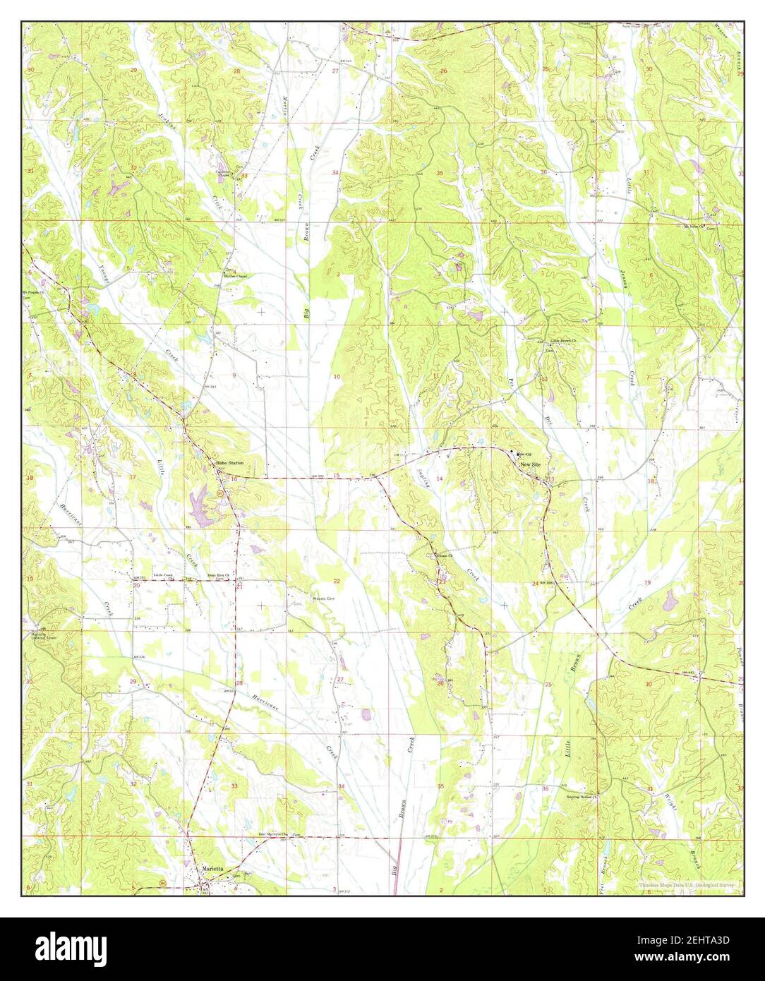 Vintage map of marietta hi-res stock photography and images - Alamy
