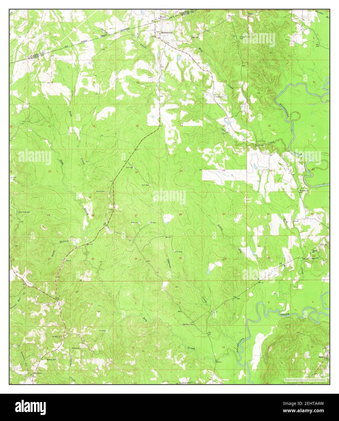 Matherville, Mississippi, map 1964, 1:24000, United States of America ...