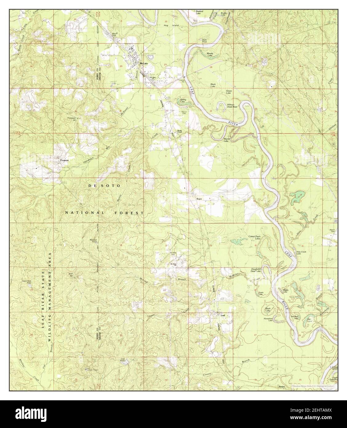 McLain, Mississippi, map 1982, 1:24000, United States of America by ...