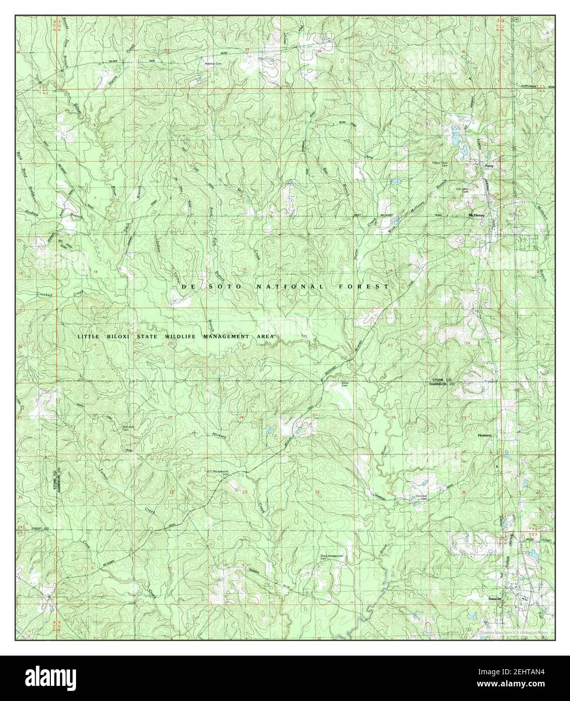 McHenry, Mississippi, map 1982, 1:24000, United States of America by ...