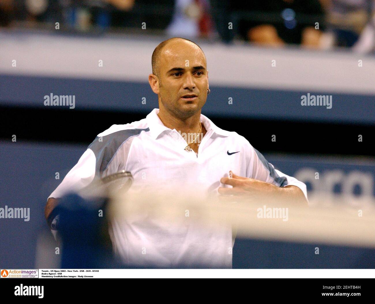 2002 us open agassi hi-res stock photography and images - Alamy