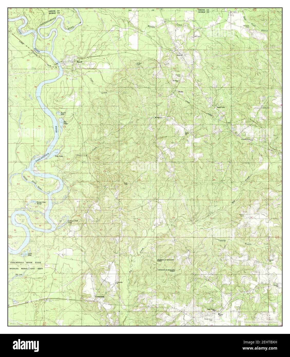 Merrill, Mississippi, map 1982, 1:24000, United States of America by ...