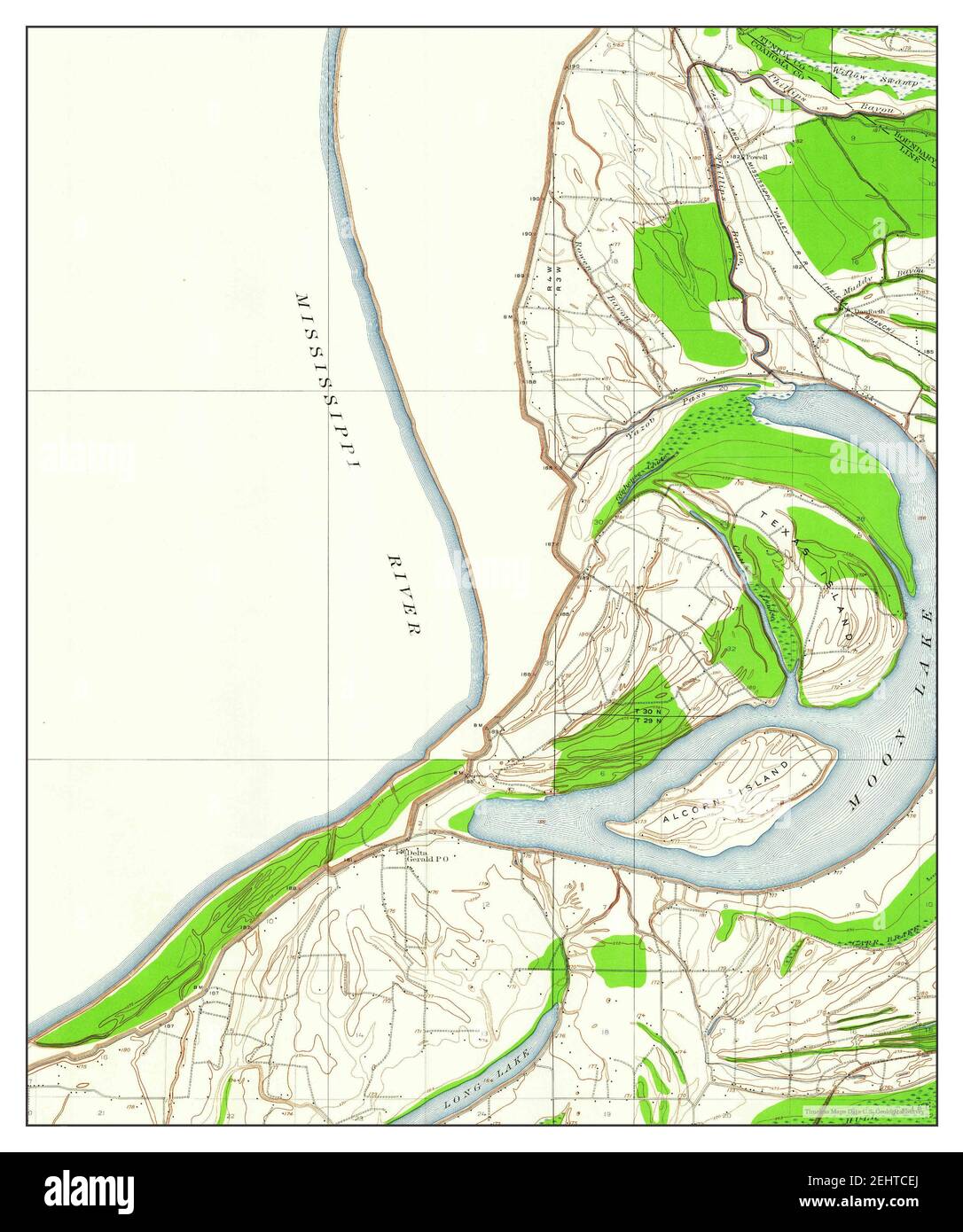 Moon Lake, Mississippi, map 1908, 1:24000, United States of America by ...