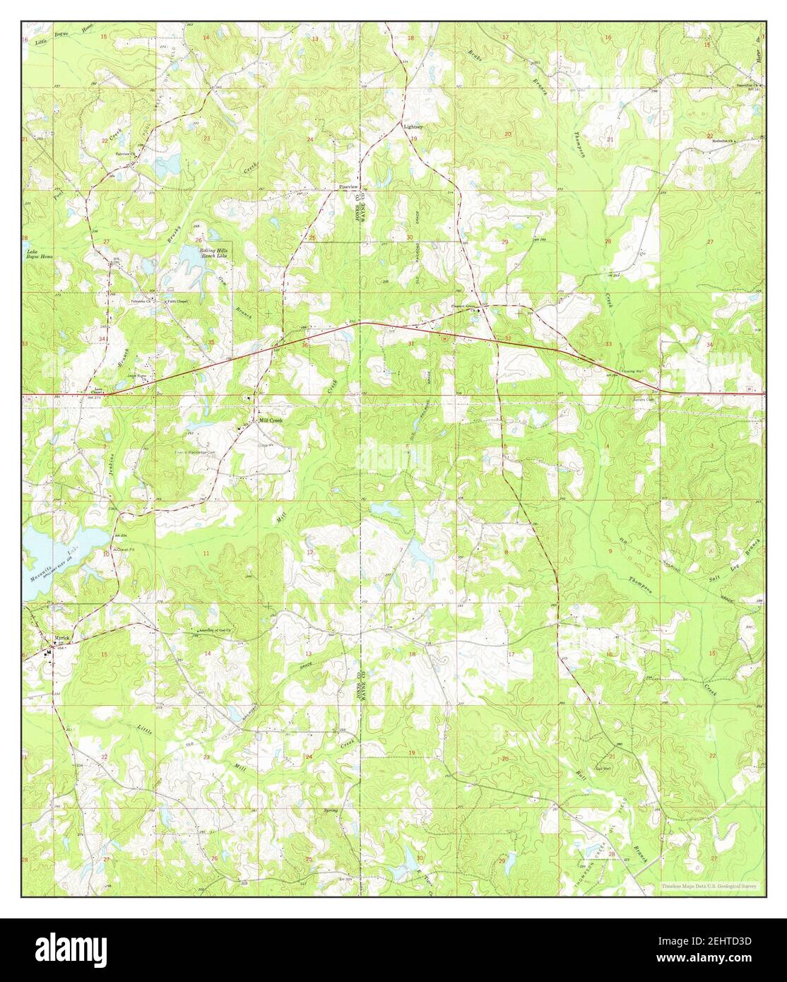 Myrick, Mississippi, map 1964, 1:24000, United States of America by ...