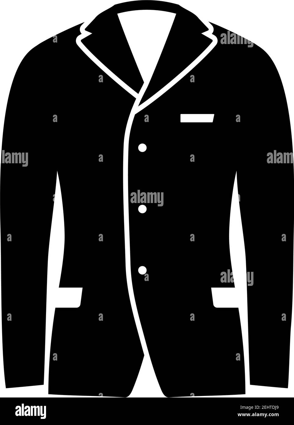 Business Suit Icon. Black Glyph Design. Vector Illustration Stock ...