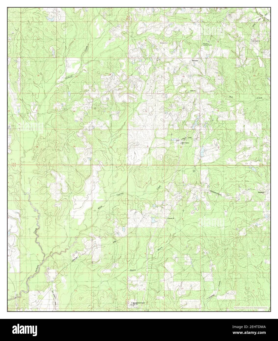 Necaise, Mississippi, map 1982, 1:24000, United States of America by ...