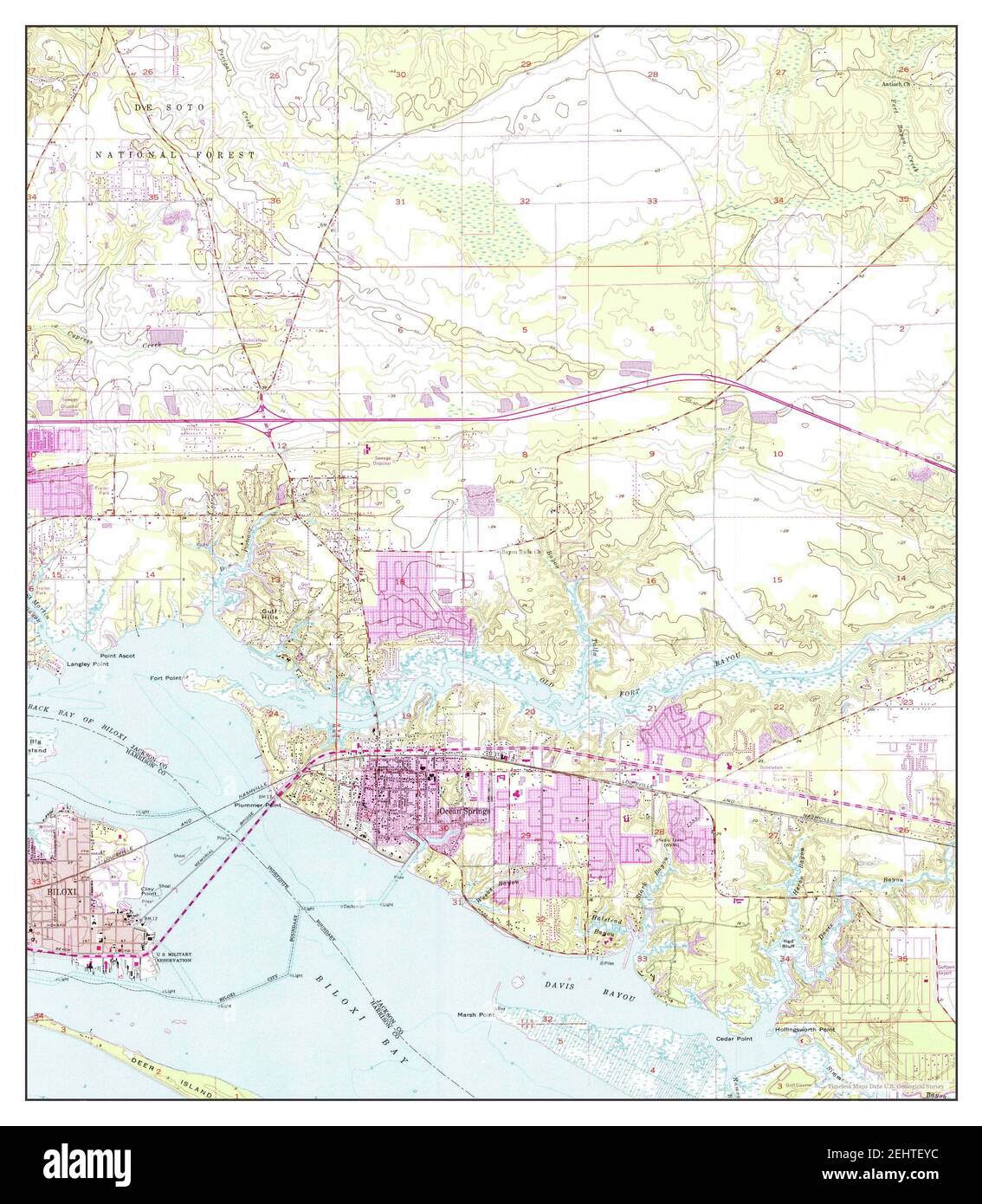 Ocean Springs Ms Map