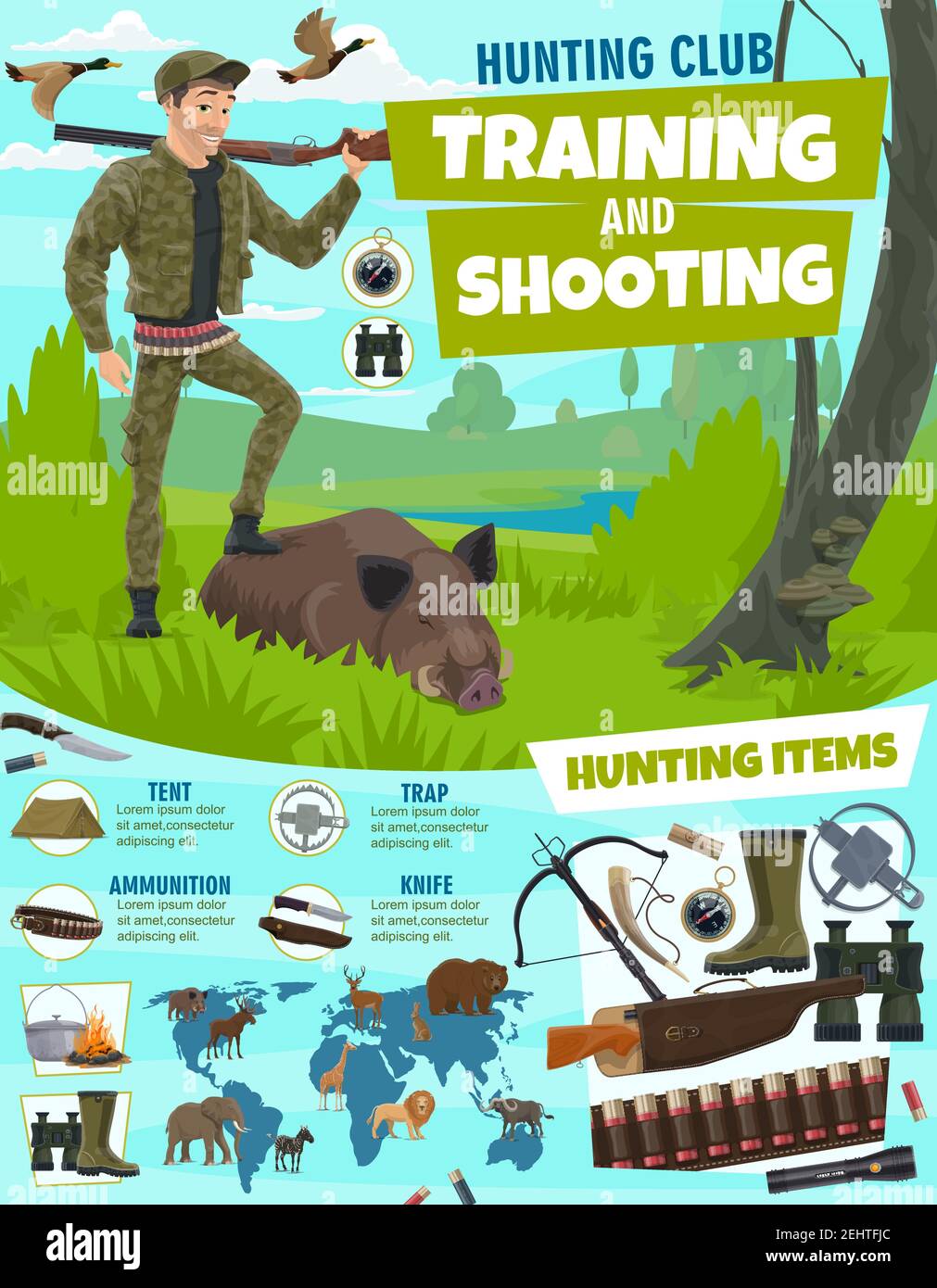 Training in shooting Stock Vector Images - Alamy