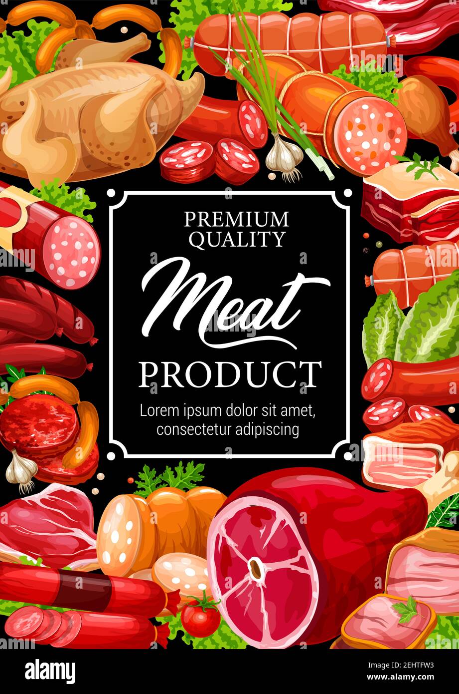 Beef jerky beef meat Stock Vector Images - Alamy