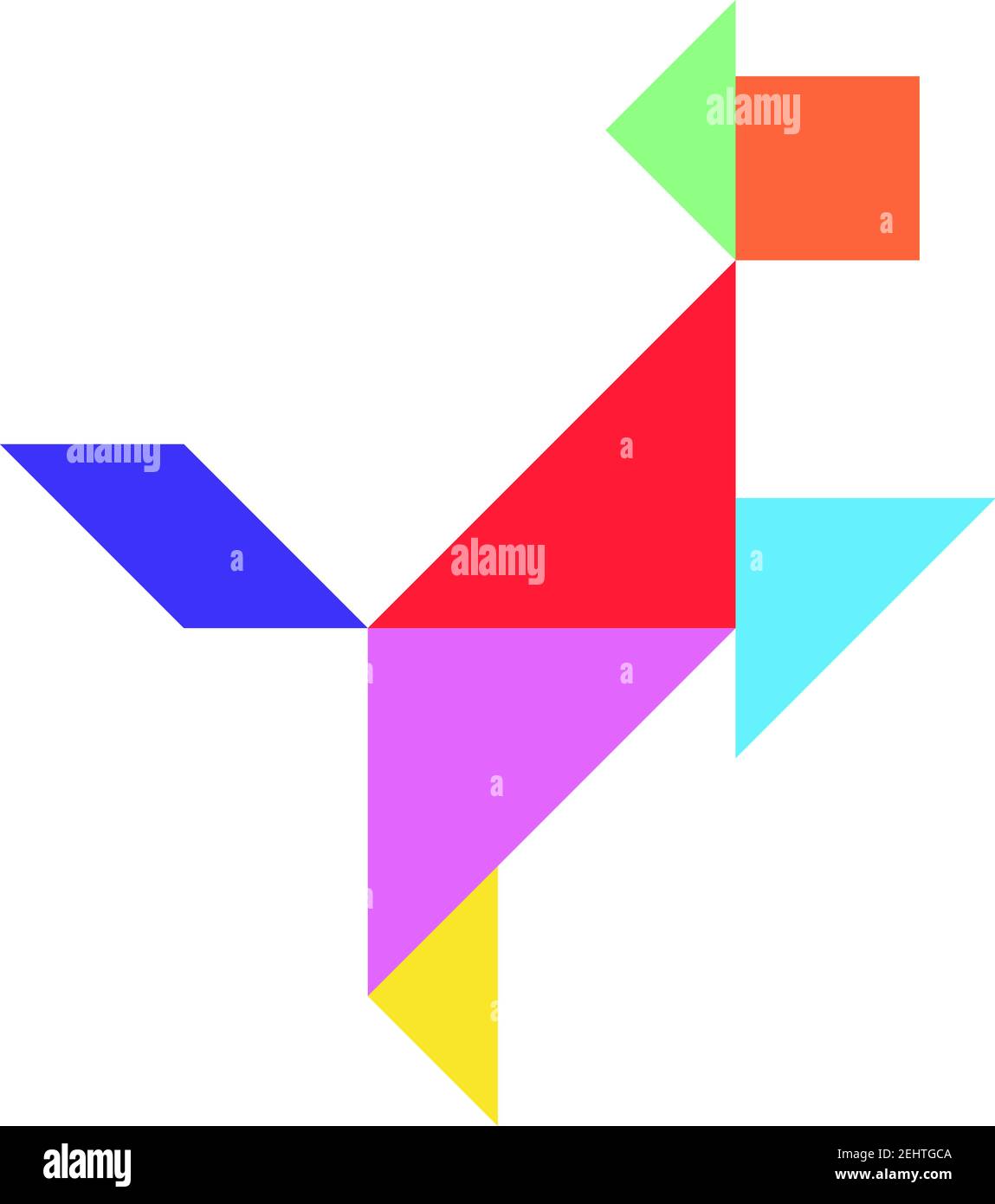 Tangram puzzle in dog shape on white background (Vector Stock Vector ...