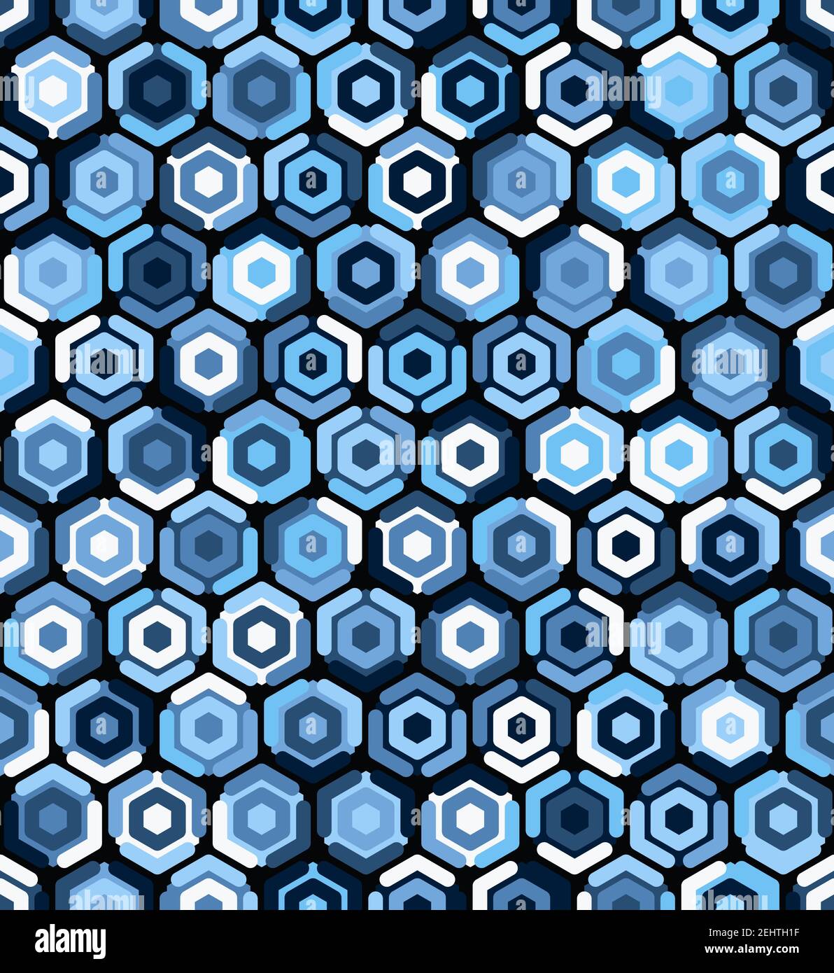 Contemporary honeycomb geometric pattern. Repeated hexagon ornament ...
