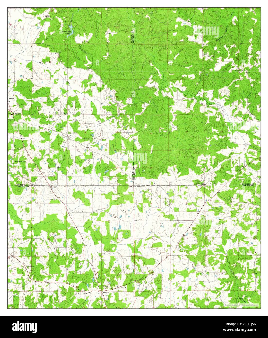 Preston, Mississippi, map 1962, 1:24000, United States of America by ...