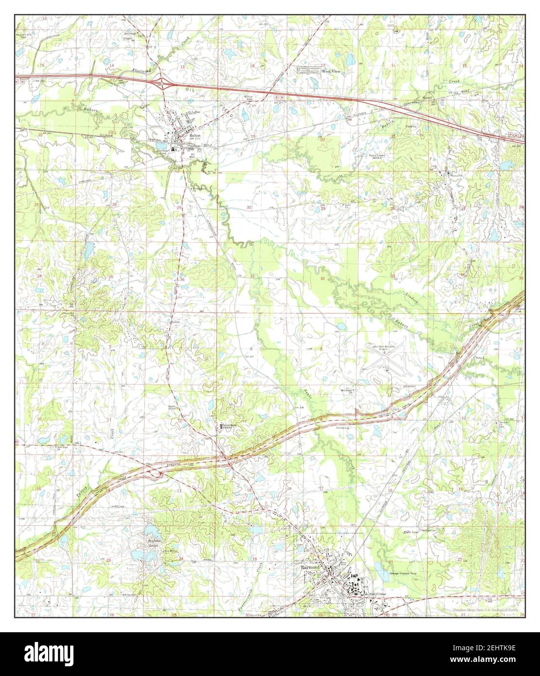 Map of raymond mississippi hi-res stock photography and images - Alamy