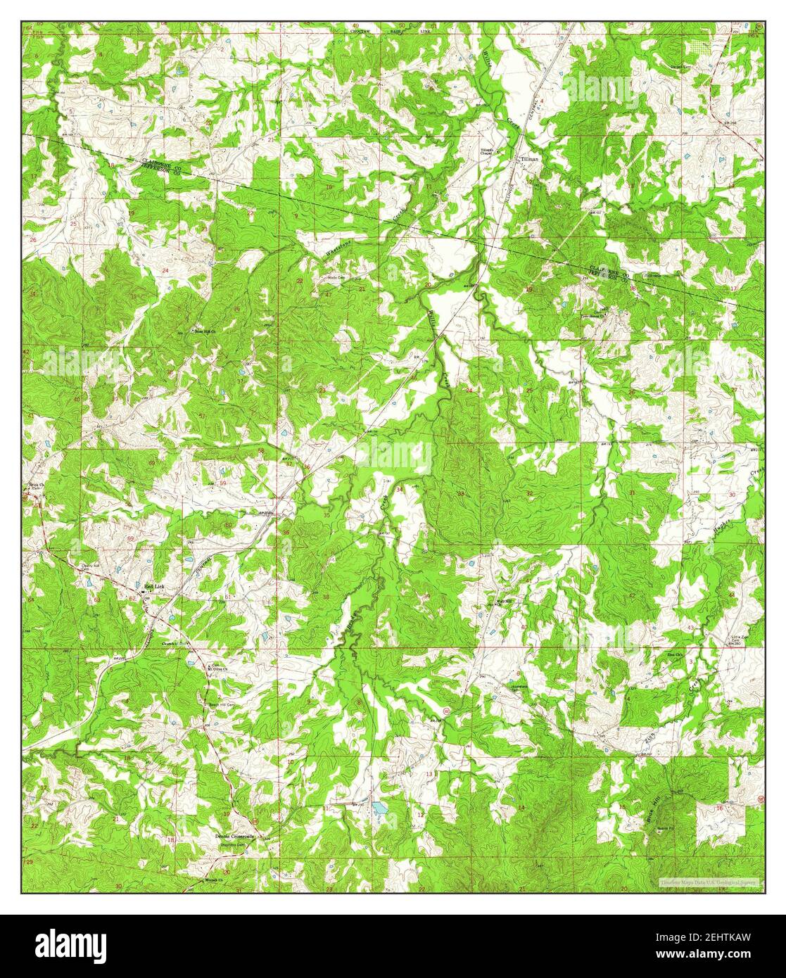 Red Lick, Mississippi, map 1963, 1:24000, United States of America by ...