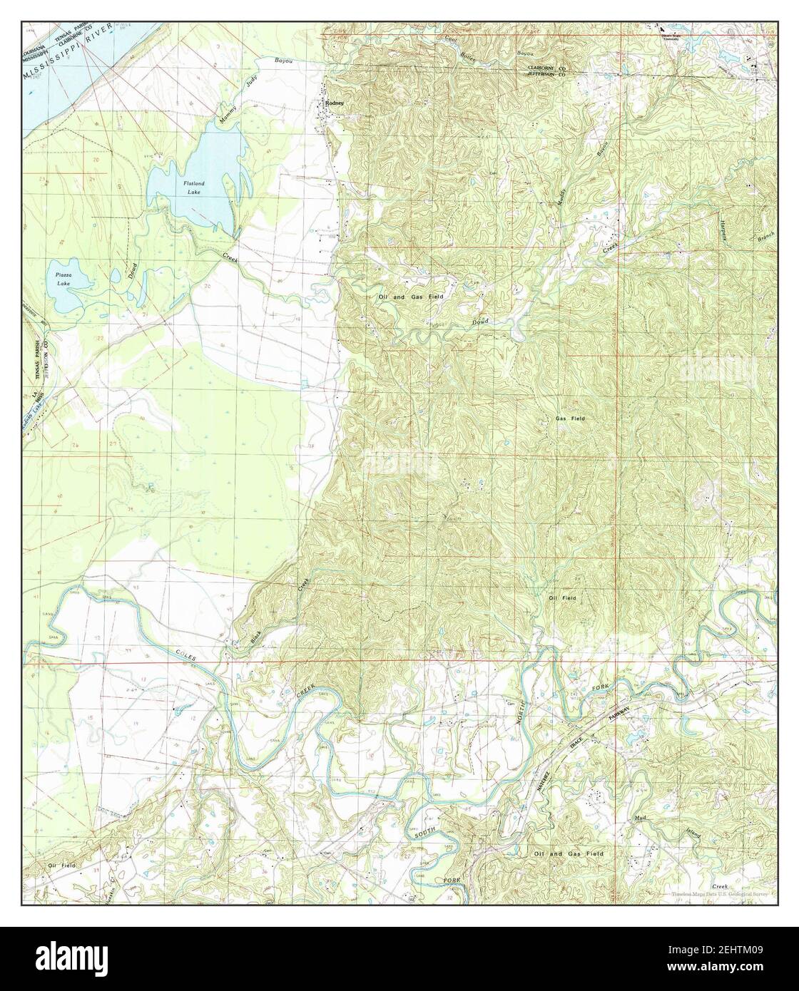 Map of rodney mississippi Cut Out Stock Images & Pictures - Alamy