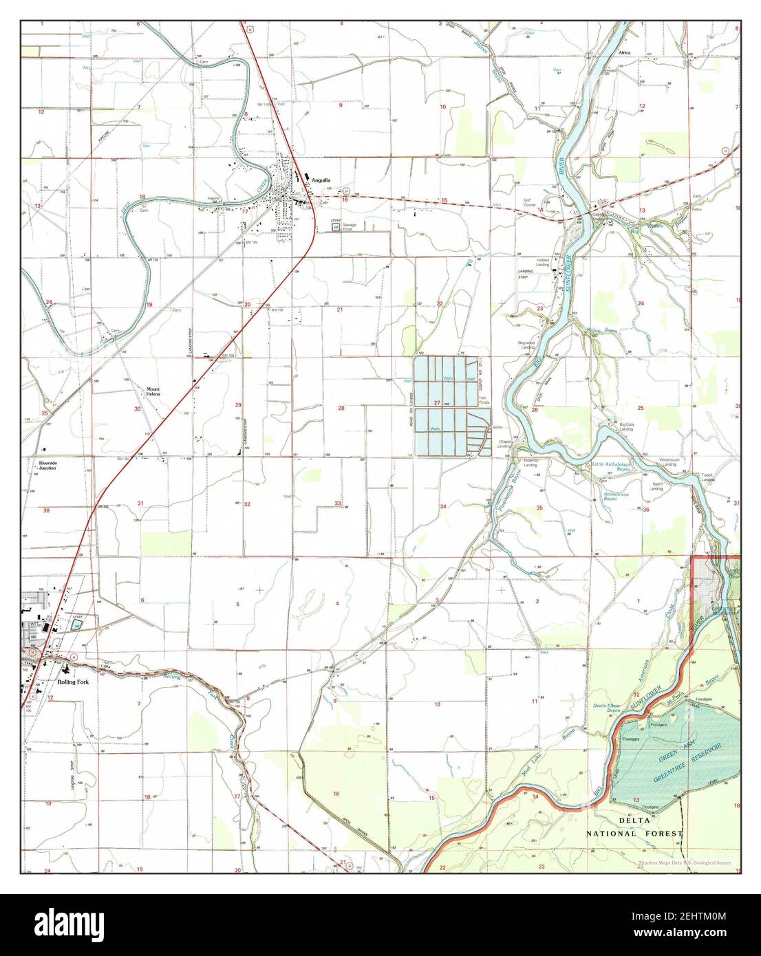 Map of rolling fork Cut Out Stock Images & Pictures - Alamy