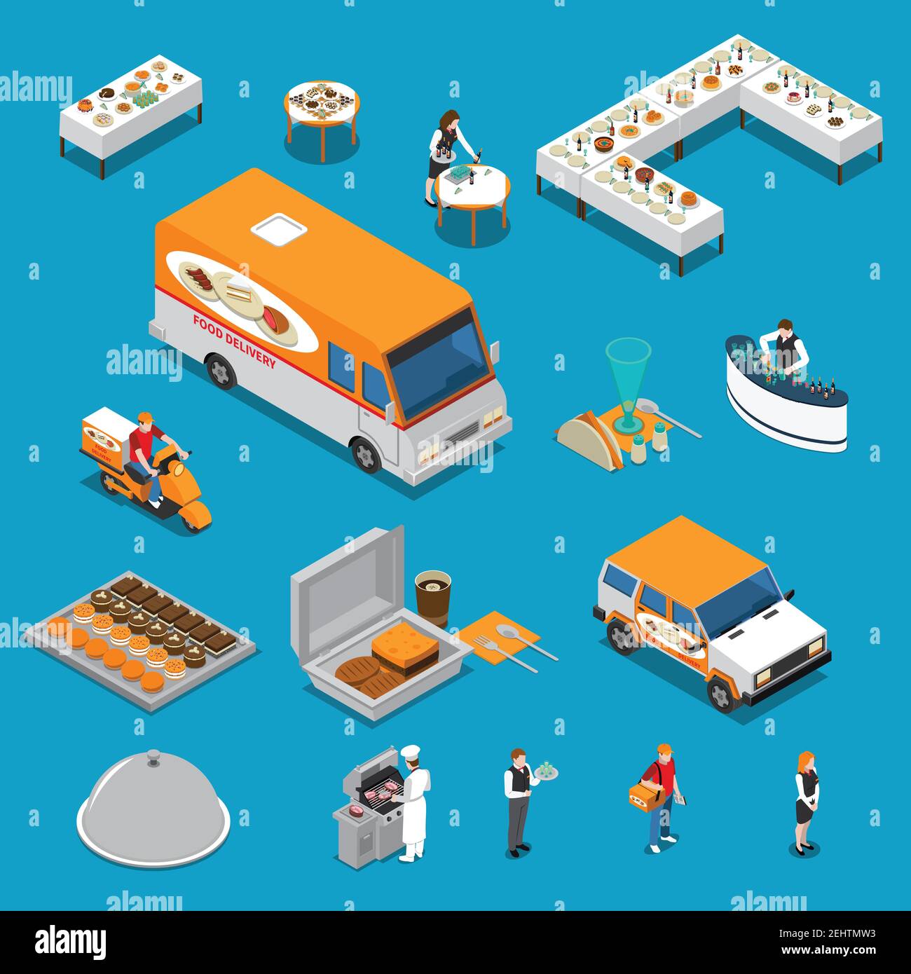 Commercial catering Stock Vector Images - Alamy