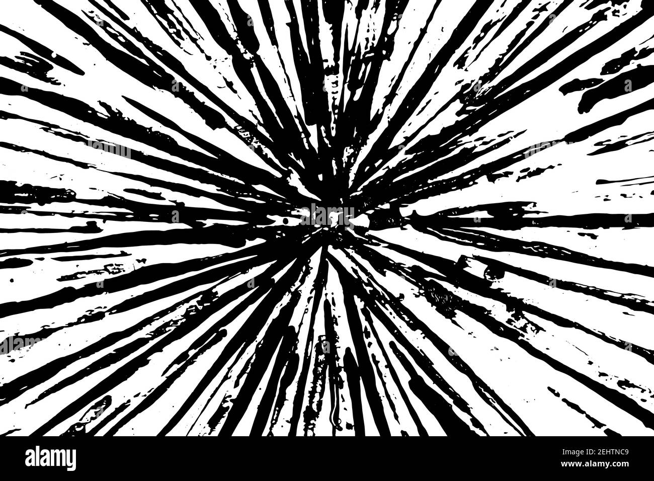 Grunge black texture in ray shape on white background (Vector). Use for ...