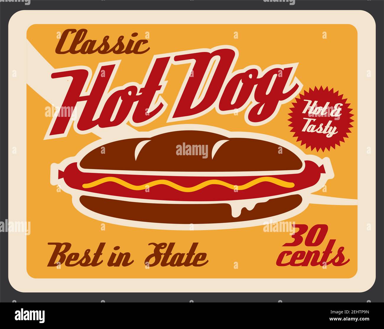 Vintage street food poster Stock Vector Images - Alamy