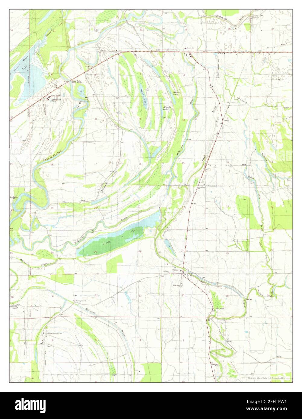 Tippo, Mississippi, map 1981, 1:24000, United States of America by ...