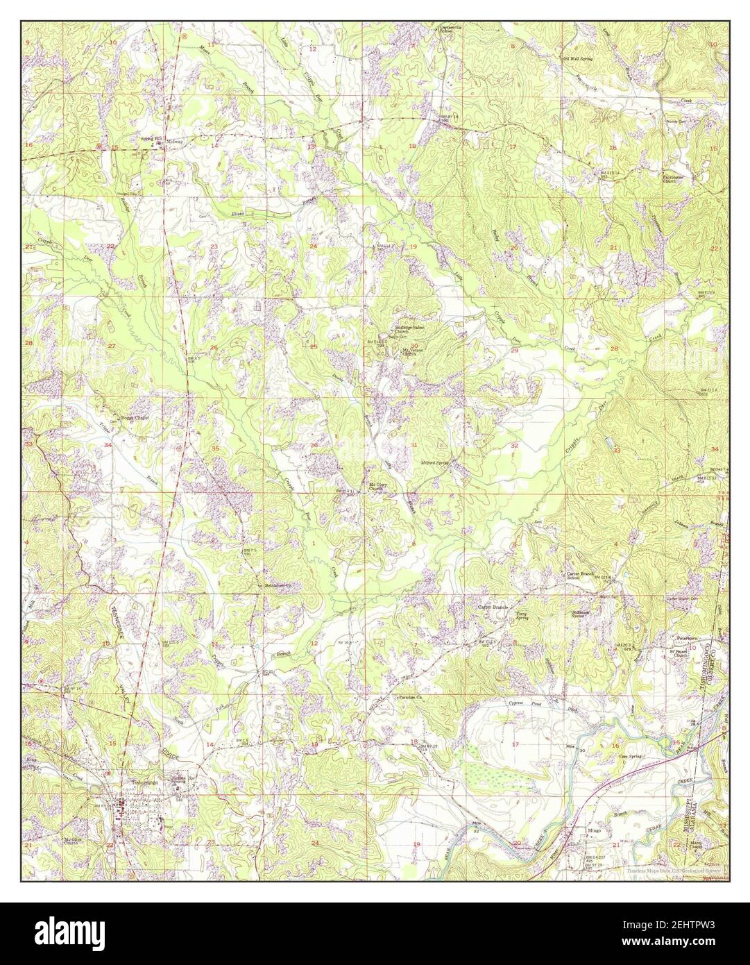 Tishomingo mississippi map hi-res stock photography and images - Alamy