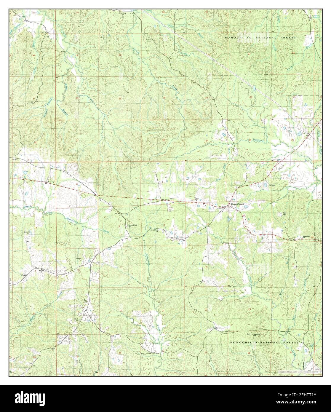 Map of union church hi-res stock photography and images - Alamy