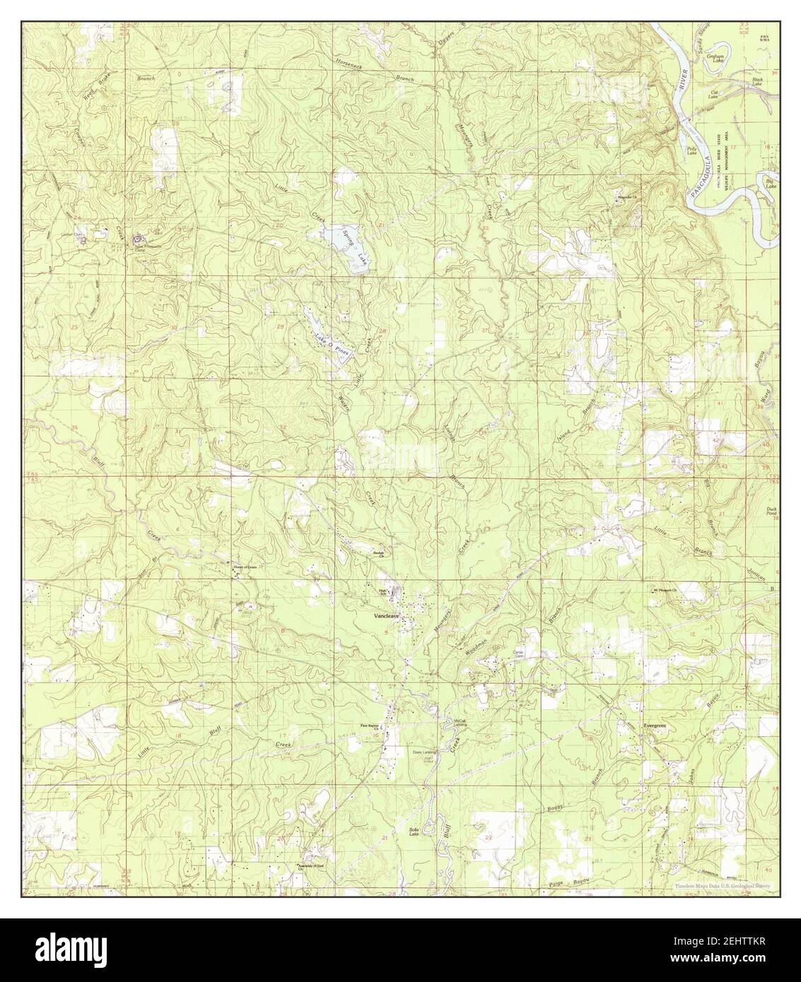 Vancleave, Mississippi, map 1982, 1:24000, United States of America by ...
