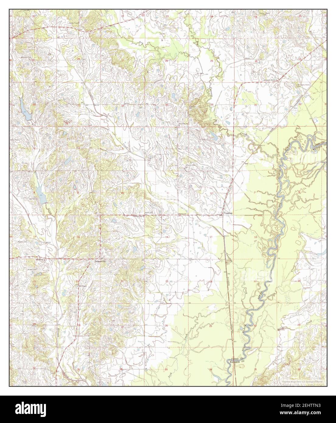 Vaughan, Mississippi, map 1964, 1:24000, United States of America by ...