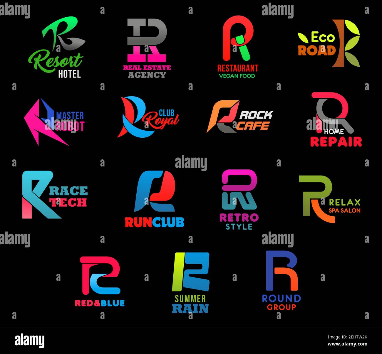 R road logo vector vectors hi-res stock photography and images - Alamy