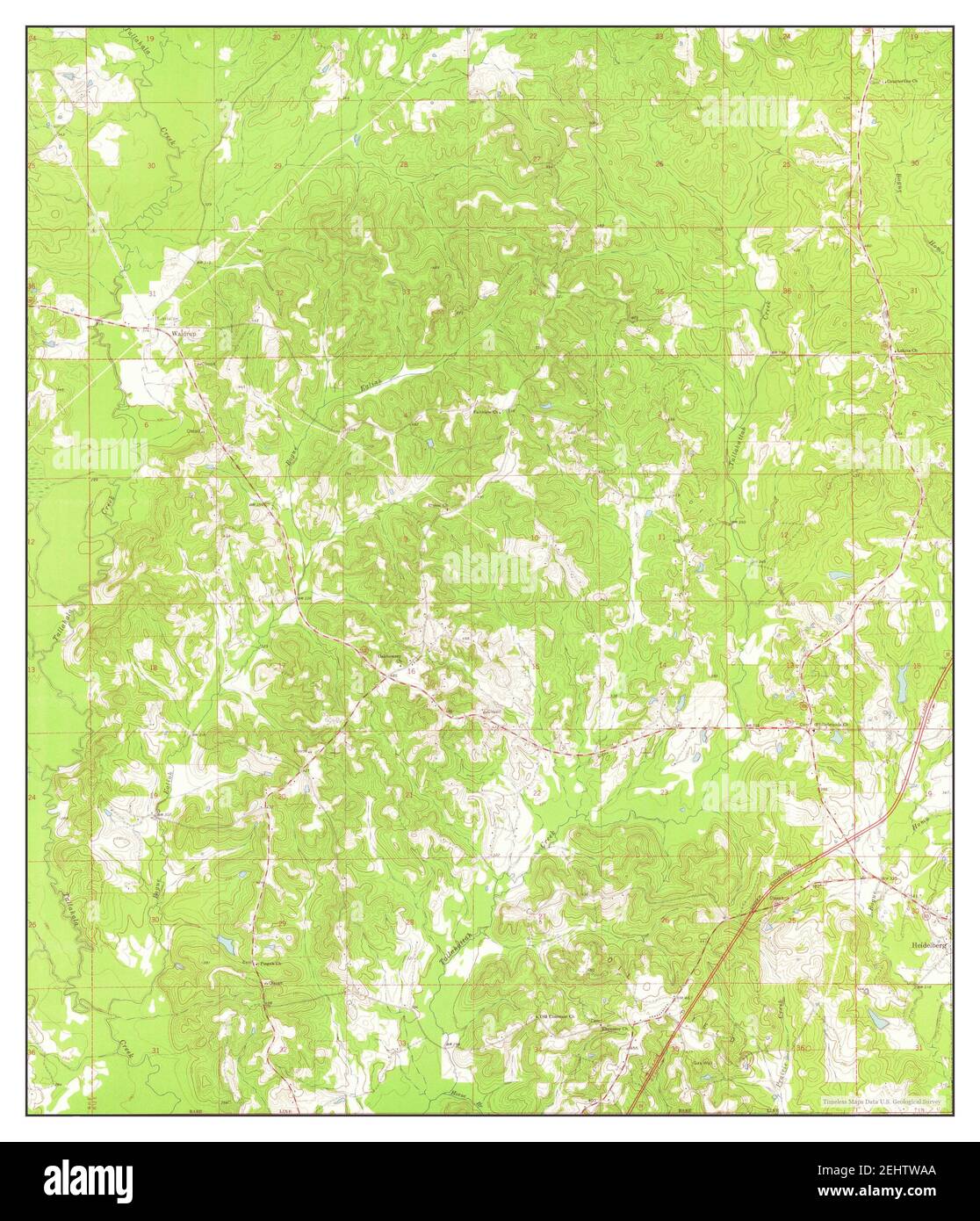 Waldrup, Mississippi, map 1963, 1:24000, United States of America by ...