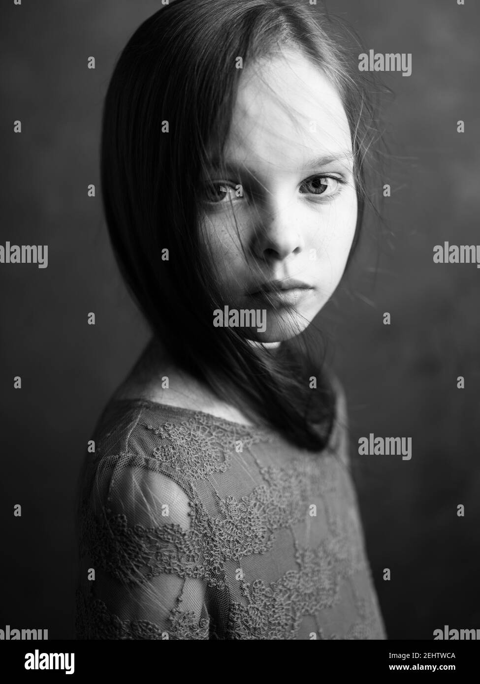 Woman look at photo sad Black and White Stock Photos & Images - Alamy