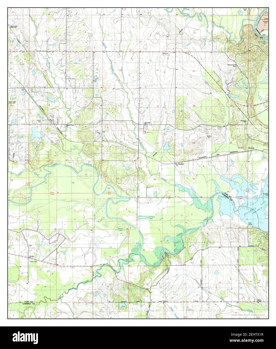 Waverly, Mississippi, map 1987, 1:24000, United States of America by ...