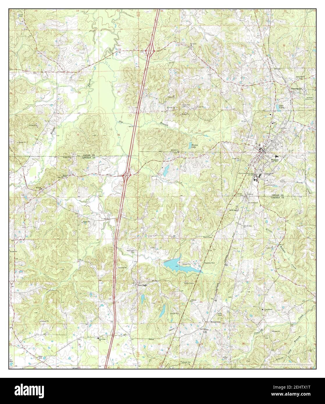 Wesson, Mississippi, map 1972, 1:24000, United States of America by ...
