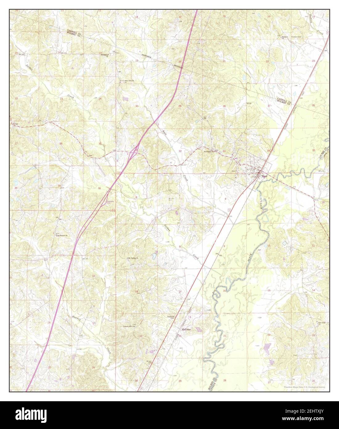 West, Mississippi, map 1964, 1:24000, United States of America by ...