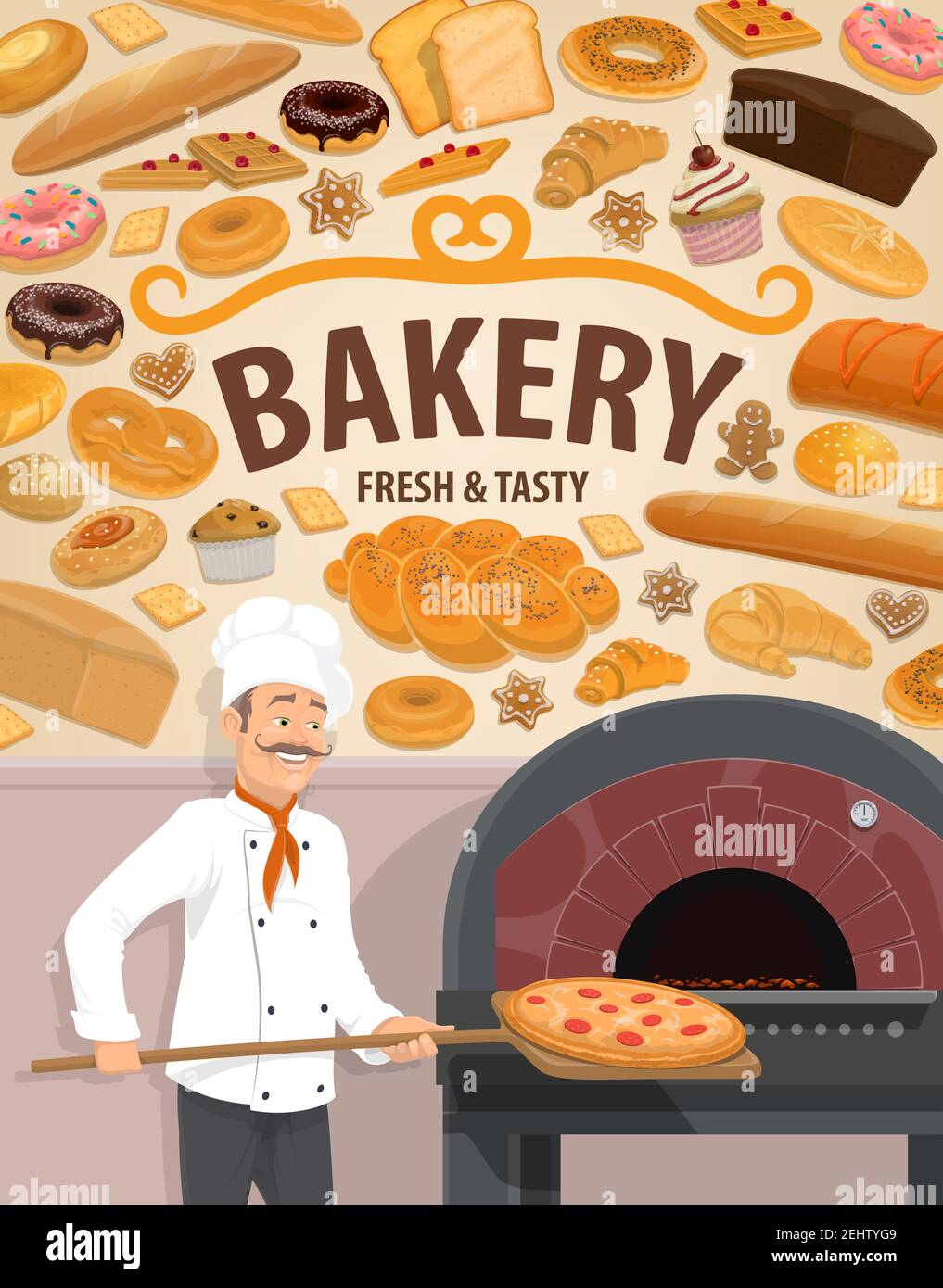 Pastry shop worker Stock Vector Images - Alamy