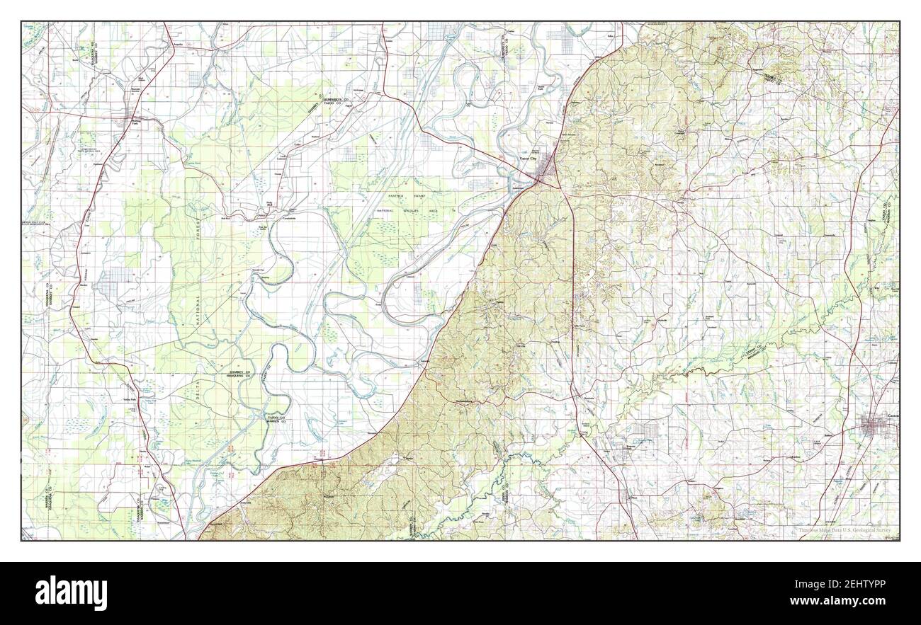 Yazoo city mississippi map Cut Out Stock Images & Pictures - Alamy