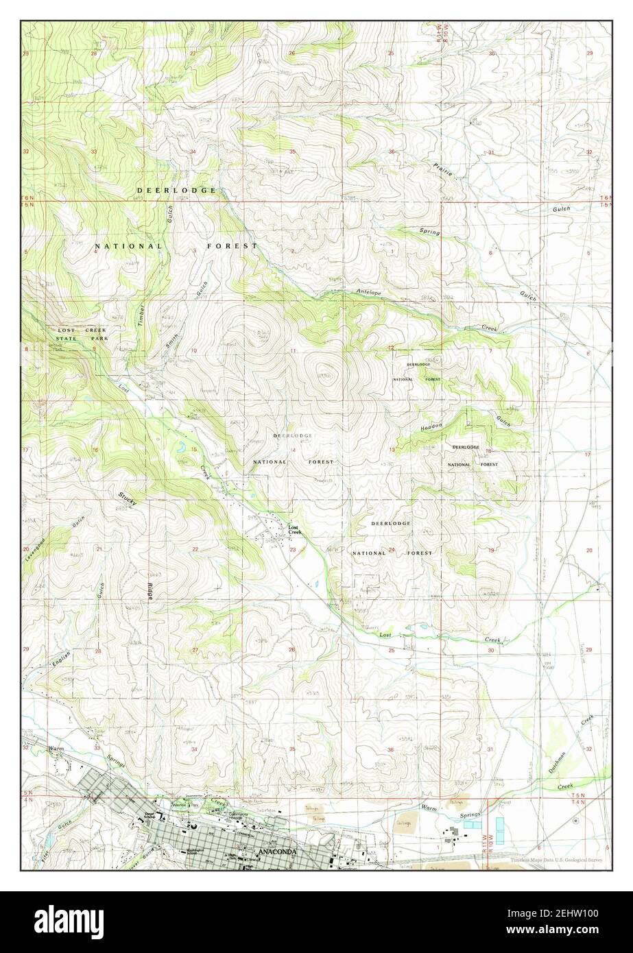Anaconda North, Montana, map 1989, 1:24000, United States of America by ...