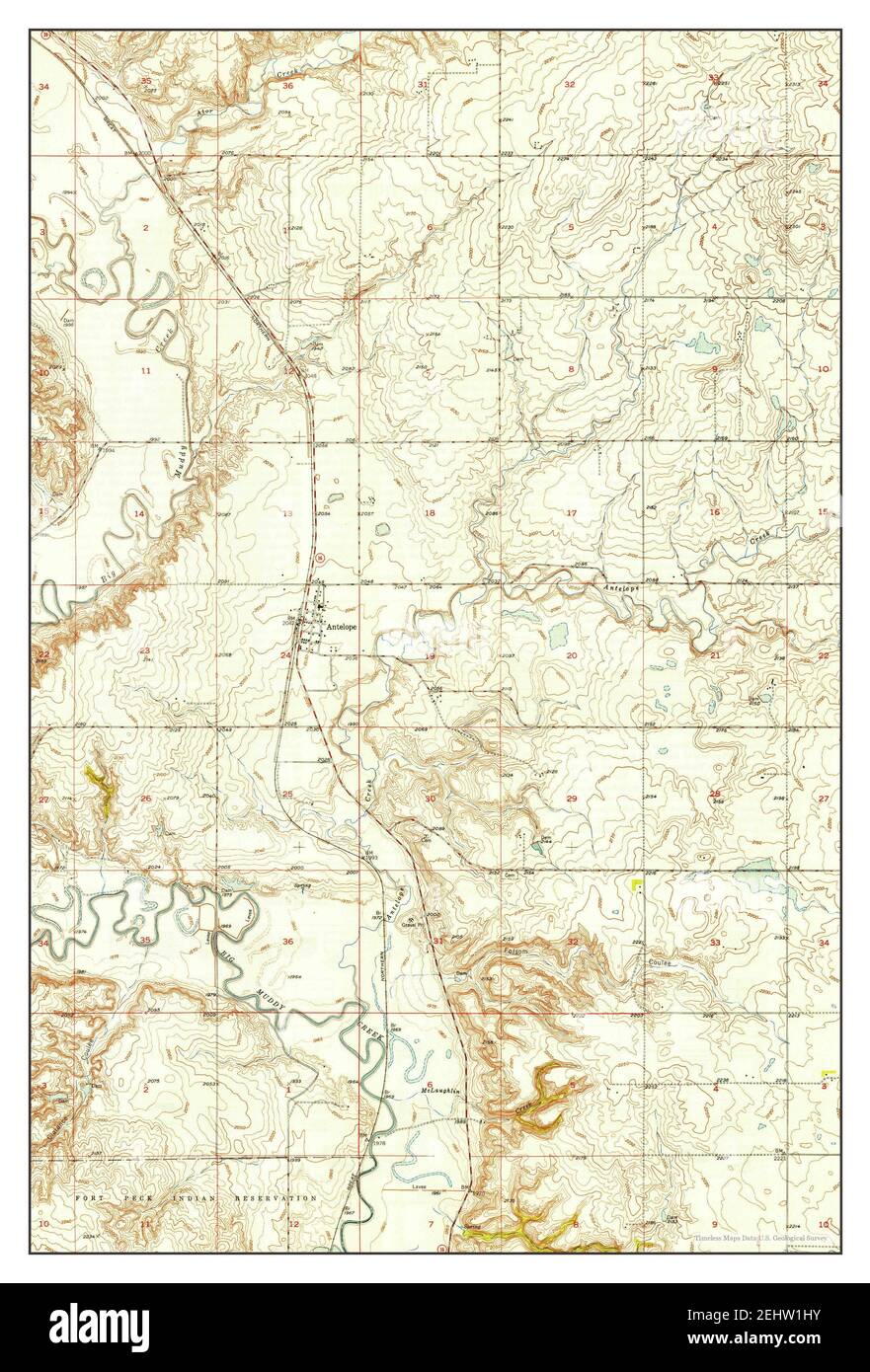 Antelope, Montana, map 1949, 1:24000, United States of America by ...