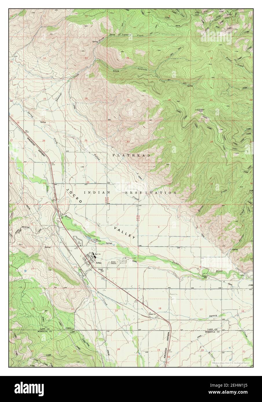 Map of arlee montana hi-res stock photography and images - Alamy
