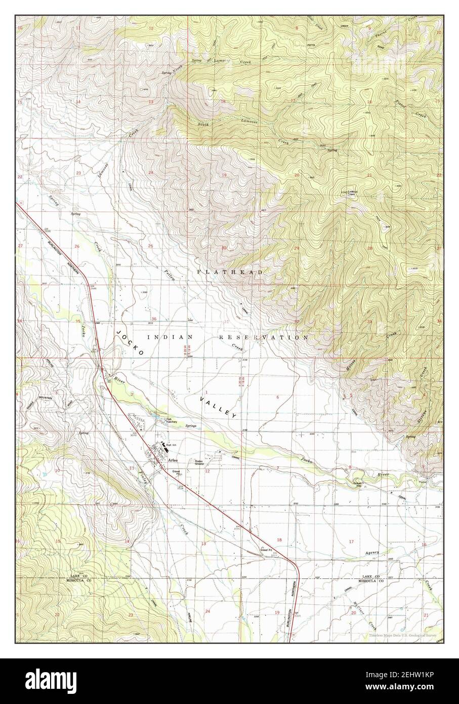 Map of arlee montana hi-res stock photography and images - Alamy