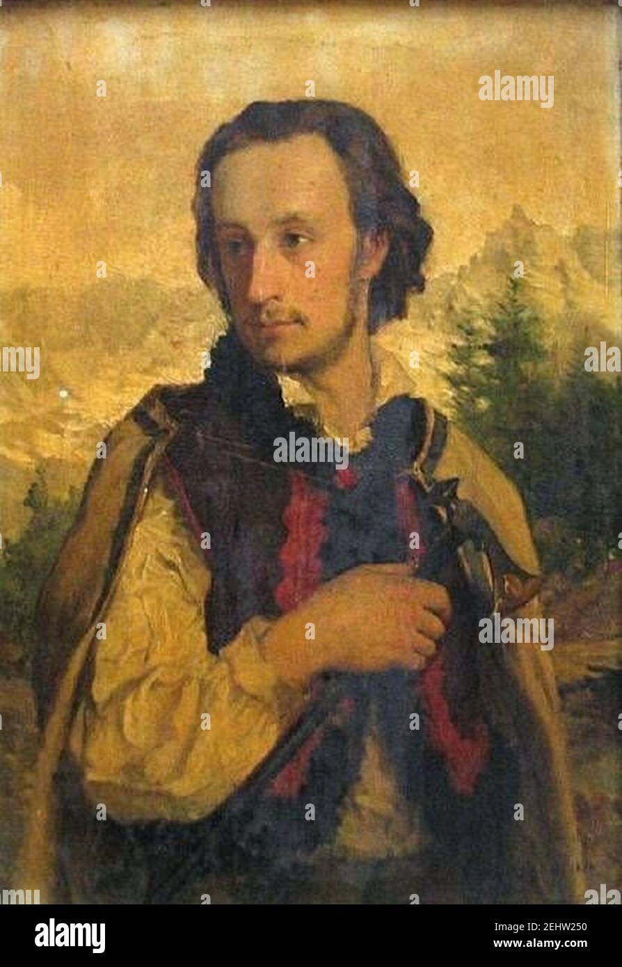 Paul Merwart - A portrait of Ralph Modjeski, dressed as a Polish ...