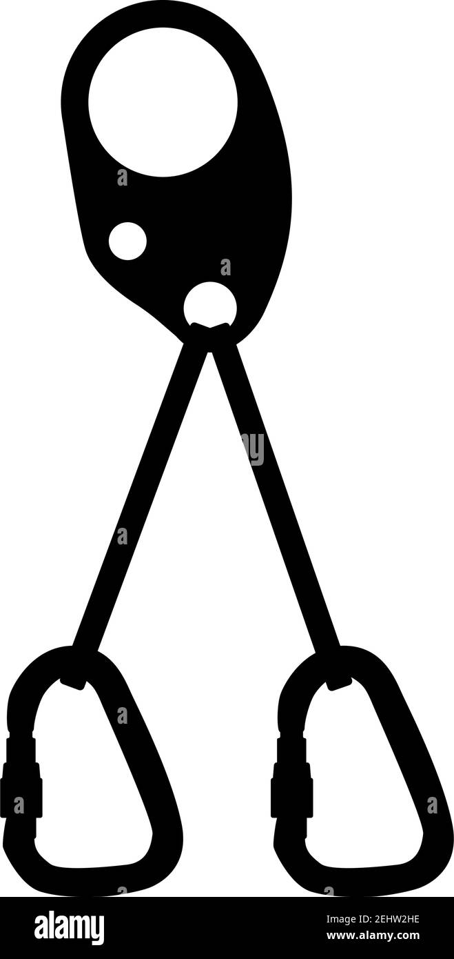 Alpinist Self Rescue System Icon. Black Glyph Design. Vector ...