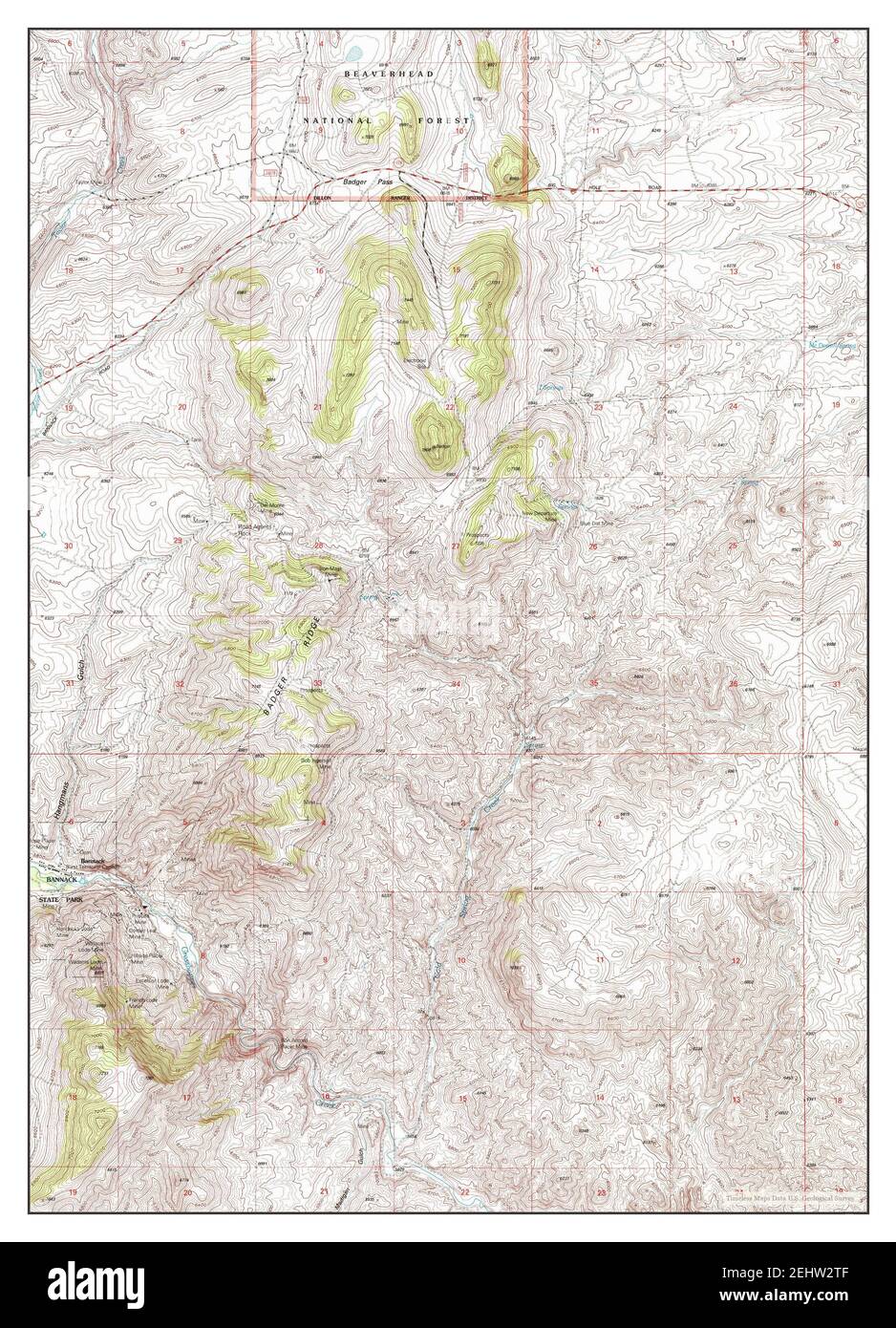 Bannack montana map hi-res stock photography and images - Alamy