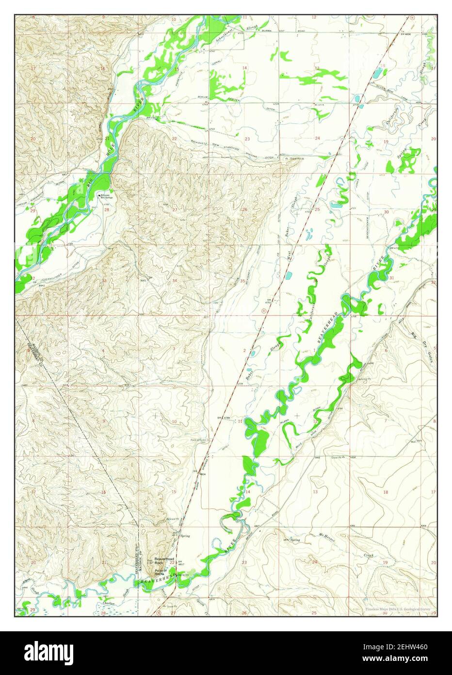 Beaverhead Rock, Montana, map 1962, 1:24000, United States of America ...