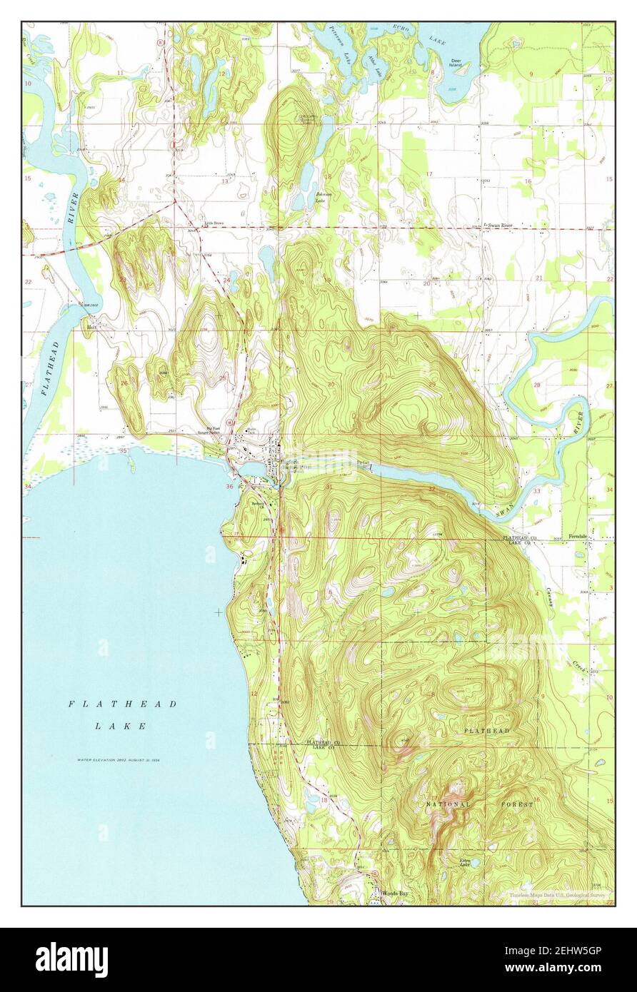 Bigfork, Montana, map 1962, 1:24000, United States of America by ...